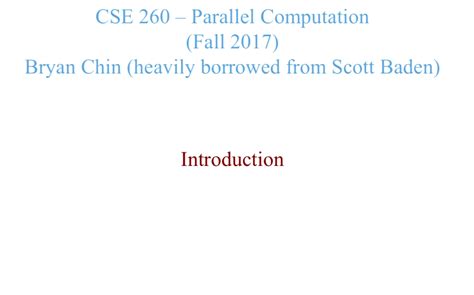 Ucsd Cse 260 Parallel Programmingcomputation Le A00 Fa 17哔哩哔哩bilibili