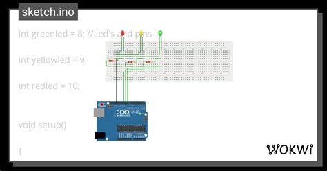 Traffic Light Wokwi Esp32 Stm32 Arduino Simulator