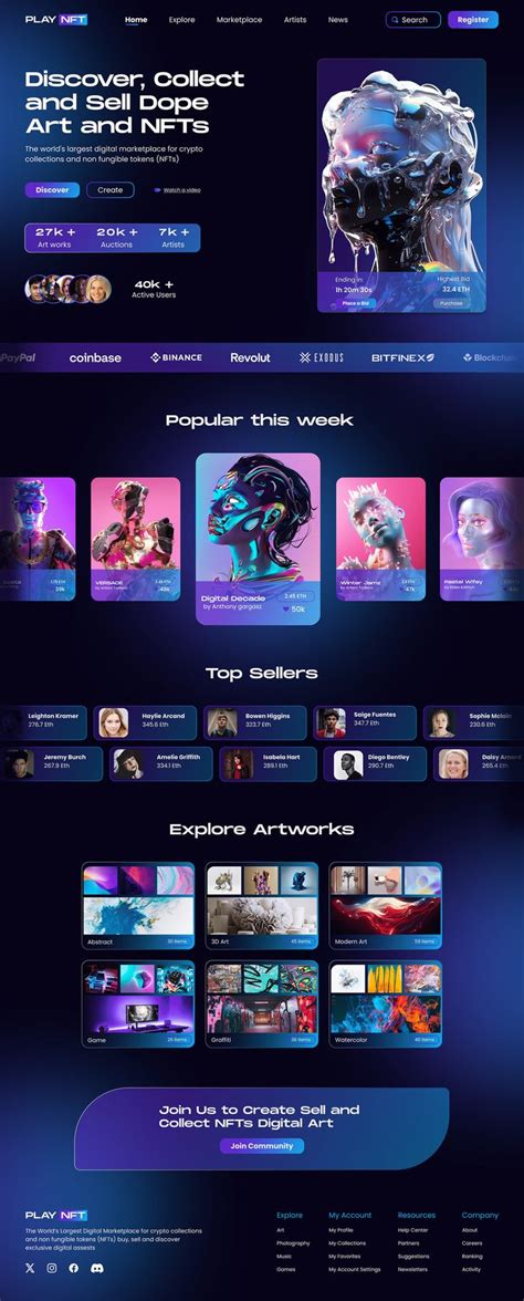 An Image Of A Web Page With Many Different Colors And Shapes On The