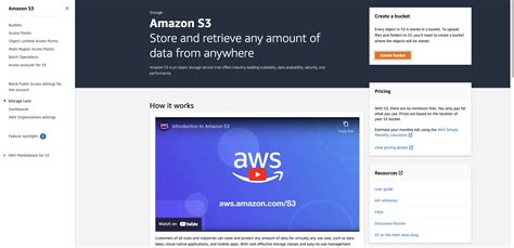 create s3 bucket start with amazon s3