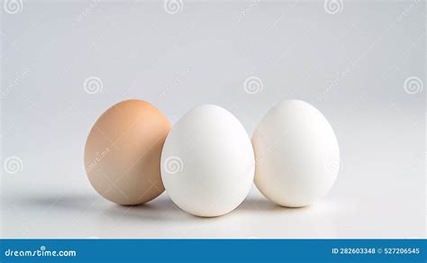 unos huevos frescos en el fondo blanco ai generados stock de
