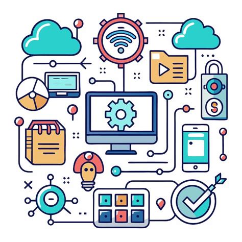 Connecting Devices Managing Data Securely With Cloud And Ai Premium Ai Generated Vector