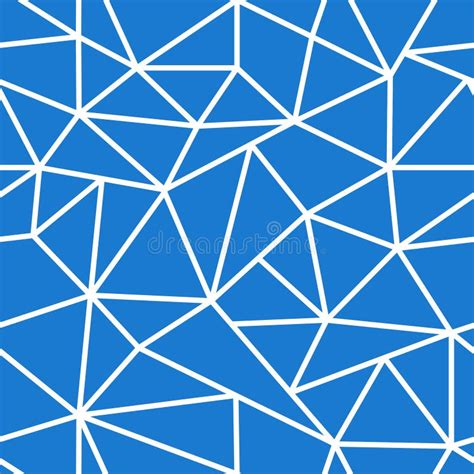 Vector Seamless Geometric Pattern Creative Triangle Texture Blue Abstract Polygon Background
