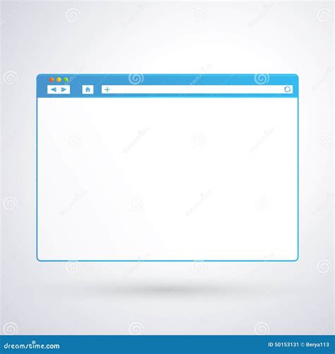 opened browser window template on light background stock vector