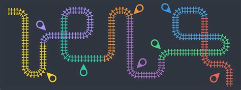 철도 트랙 인포그래픽 8개의 옵션 또는 단계가 있는 비즈니스 템플릿입니다 철도 간단한 아이콘 철도 트랙 방향 기차 트랙 검은 배경에 다채로운 벡터 그림 개념에 대한 스톡