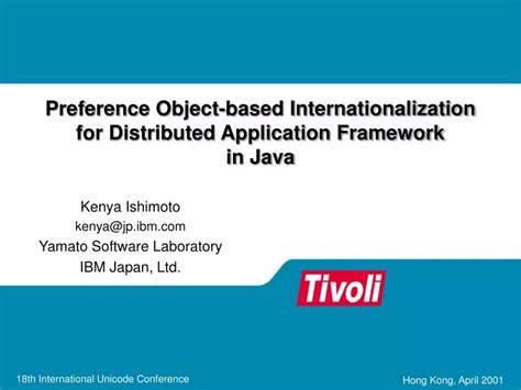 Ppt Preference Object Based Internationalization For Distributed Application Framework In Java