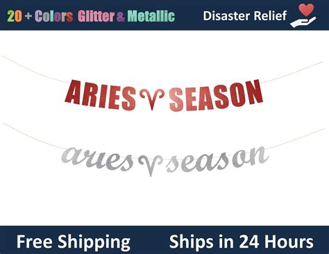 Aries Season Banner Aries Zodiac Aries Birthday Decoration Star