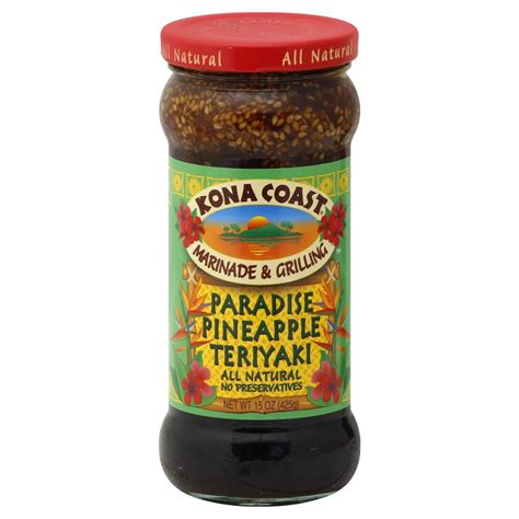 Kona Coast Sauce Teriyaki Pardse Pnapple 15oz Sweet And Sour Sauces Grocery