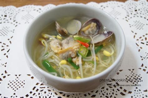 [콩나물국끓이는법] 시원한 바지락콩나물국 해장국 술국 네이버 블로그