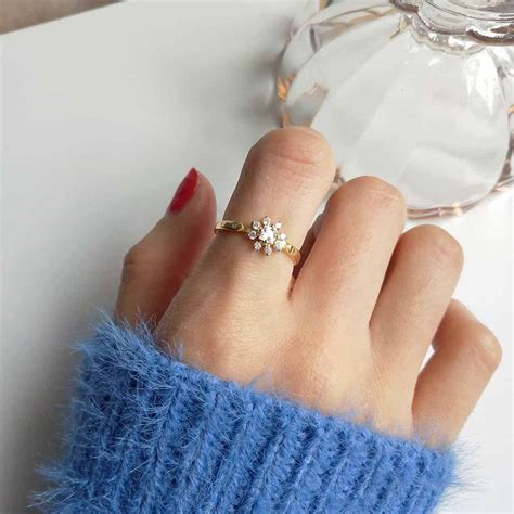 Aureen Ringaureen Ring S925 Silver With Crystals And 14k Gold Plating
