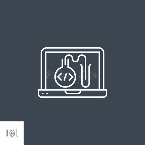 testing programming line icon stock vector illustration of