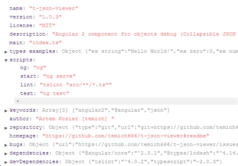Chrome Devtools Like Json Viewer For Angular 2 Angular Script