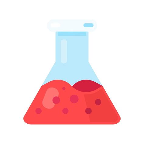 Wide Flask With Red Bubbling Liquid Icon Equipment 43857294 Vector Art At Vecteezy