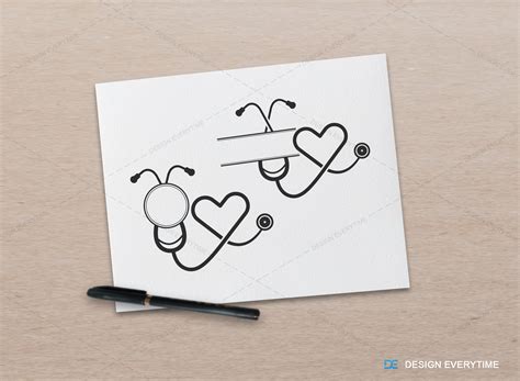 Stethoscope Monogram Svg Medical Logo Graphic By Designeverytime