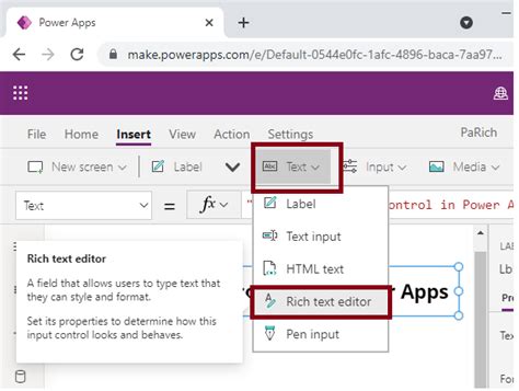 Rich Text Editor Control In Power Apps