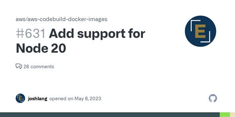 add support for node 20 · issue 631 · aws aws codebuild docker images