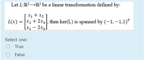 Solved Let L:R3→R3 ﻿be a linear transformation defined | Chegg.com