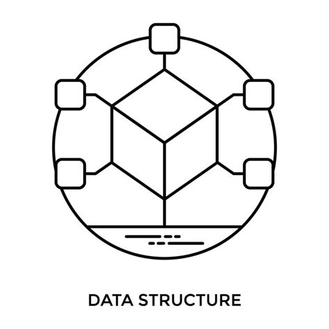 A Cube Attached With Nodes From All Corners Showing Data Structure