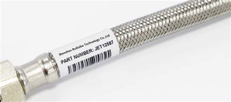 China Customized Self Laminated Hose Labels 32x2286mm Manufacturer