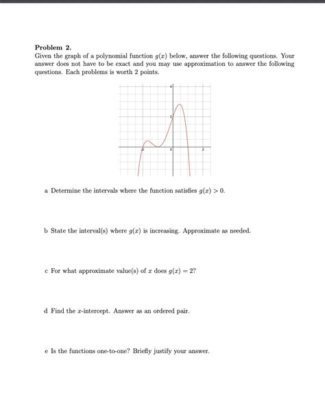 Solved Problem Given The Graph Of A Function F X Below Chegg