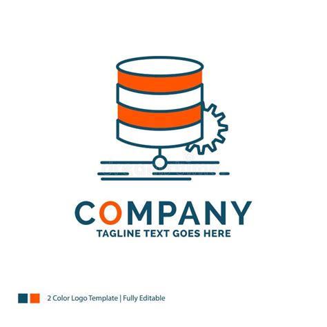 Algorithm Chart Data Diagram Flow Logo Design Blue And Oran Stock Vector Illustration Of