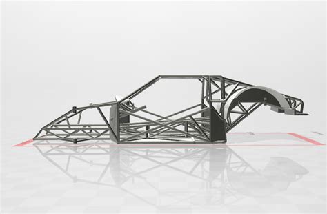 🖼️ 2018 Lexus Rcf Double Frame Rail Outlaw Drag Chassis 125 Scale・ Stl