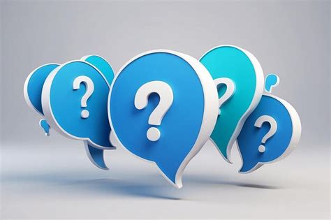 3d Speech Bubbles Question Mark Icon Sign Or Ask Faq And Qa Answer Solution Information