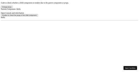 Props Is Not Related With Re Render Codesandbox