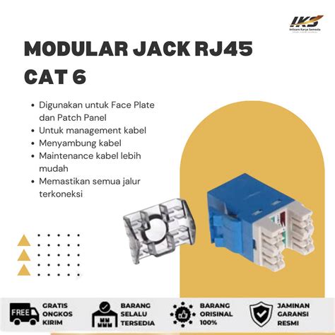 Jual Modular Jack RJ45 Cat 6 Shopee Indonesia