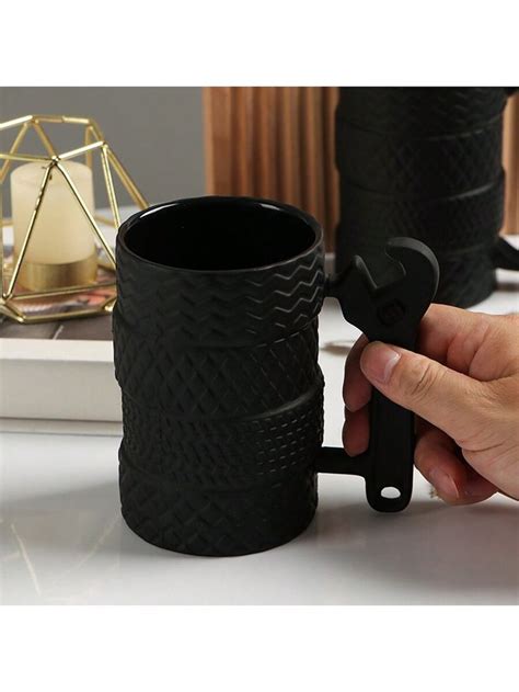 Um Caneca Criativa De Cerâmica Em Forma De Pneu Com Capacidade Para 450ml Caneca De Café Com