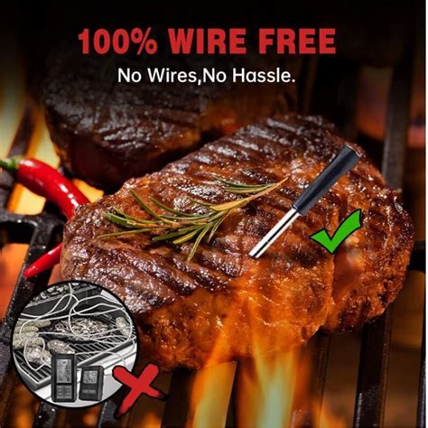 Smart Dual Sensors Wireless Bluetooth Thermometer Bbq Oven Grill Tech Junction