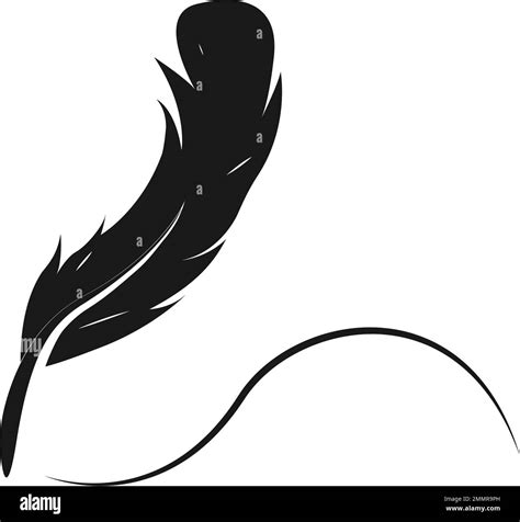 Feather Pen Logo Vektor Template Stock Vector Image And Art Alamy