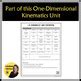 Kinematics Unit Test Review With Key 1D Kinematics Worksheet PFD Editable