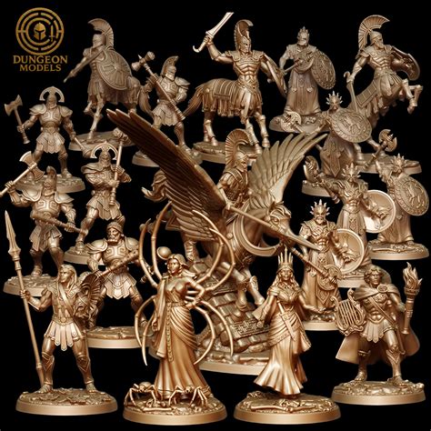🏛️ Olympians Collection Vol 4 — 32mm Mythic Greek Gods Miniatures Set
