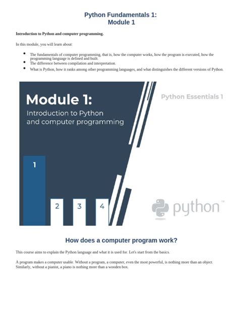 Module 1 Introduction To Python And Computer Programming Pdf Python Programming Language