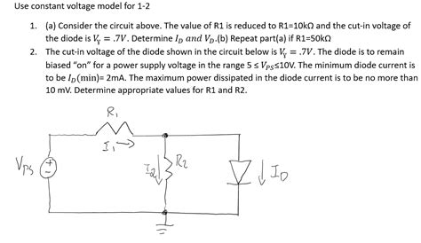 Solved Use Constant Voltage Model For 12 1 A Consider Chegg Com