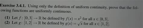 solved exercise 3 4 1 using only the definition of uniform