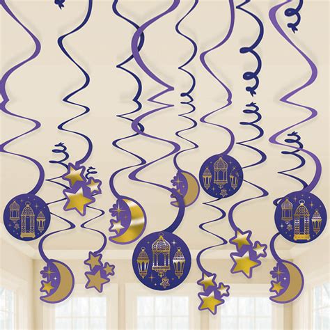 Eid Swirl Decorations Eid Decorations And Tableware Party Packs