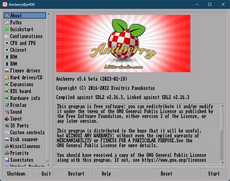 GUI About BlitterStudio Amiberry Wiki GitHub