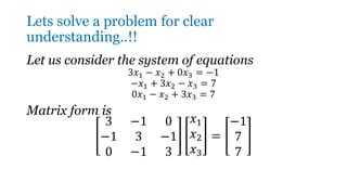 Thomas algorithm | PPTX