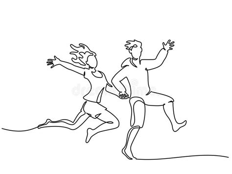 Girl Running Line Stock Illustrations 3458 Girl Running Line Stock Illustrations Vectors