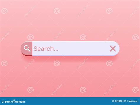 3d Search Bar Blank Isolated Stock Vector Illustration Of Icon