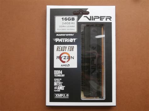 Обзор от покупателя на Оперативная память Patriot DDR4 16Gb (2x8Gb ...
