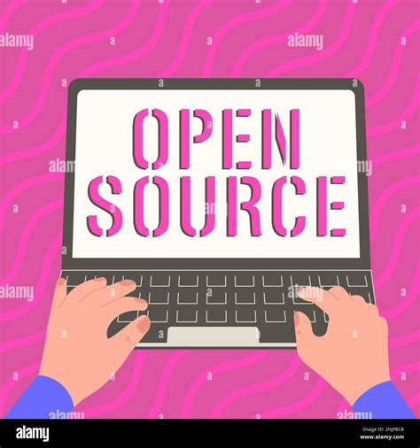 writing displaying text open source business concept denoting software