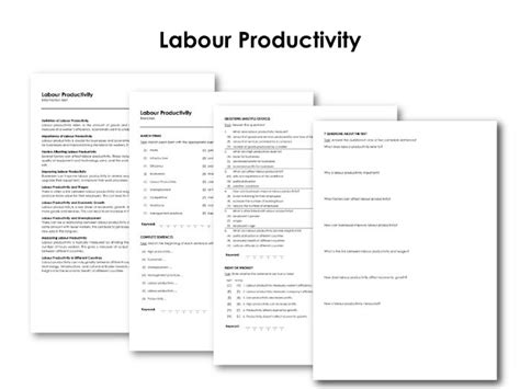 Labour Productivity Teaching Resources