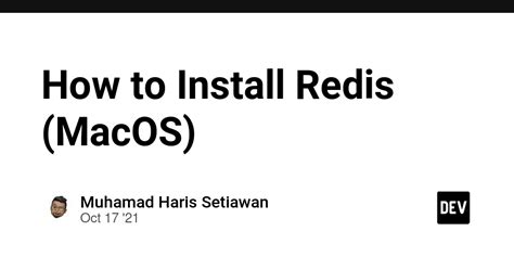 how to install redis macos dev community