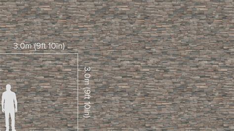 Ledger Stone Wall Texture Mixed Poliigon