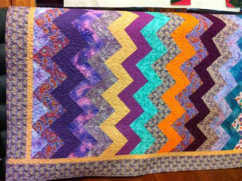 My Zig Zag Quilt Made From A Tutorial Found On Pinterest Quilts