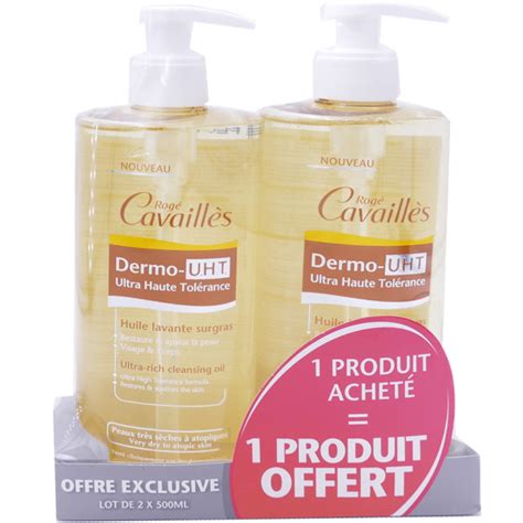 Roge Cavailles Dermo Uht Huile Lavante Surgras 2x500ml