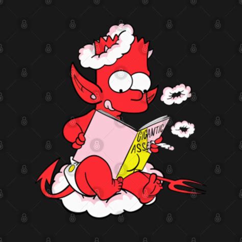 Simpsons Bart Simpson Devil Reading Simpsons T Shirt Teepublic